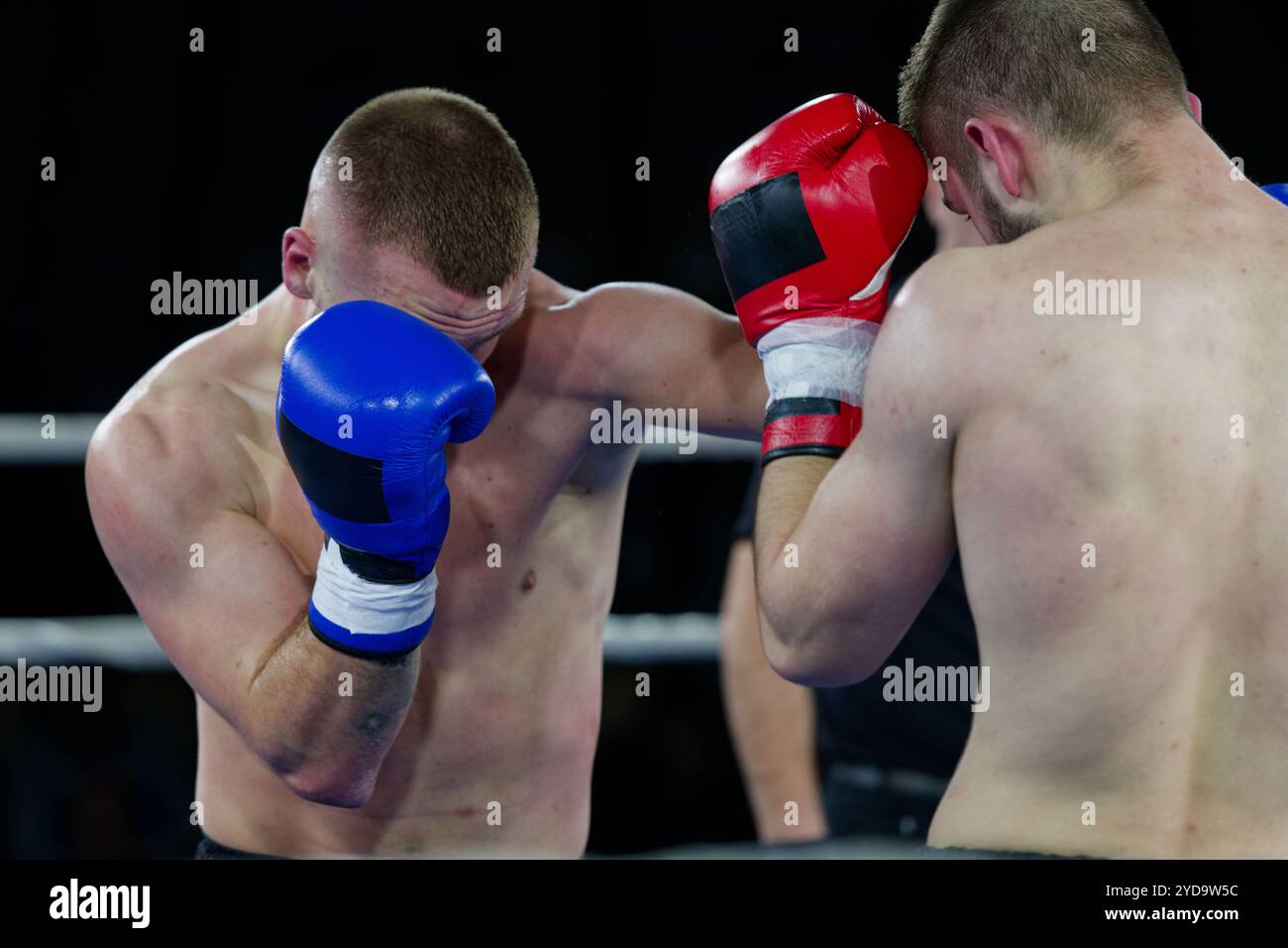 Fierce boxing match showcases athletes' power and skill Stock Photo - Alamy