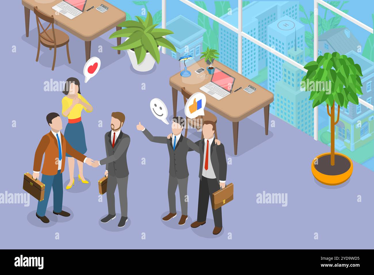 3D Isometric Flat Conceptual Illustration of New Employee Onboarding ...