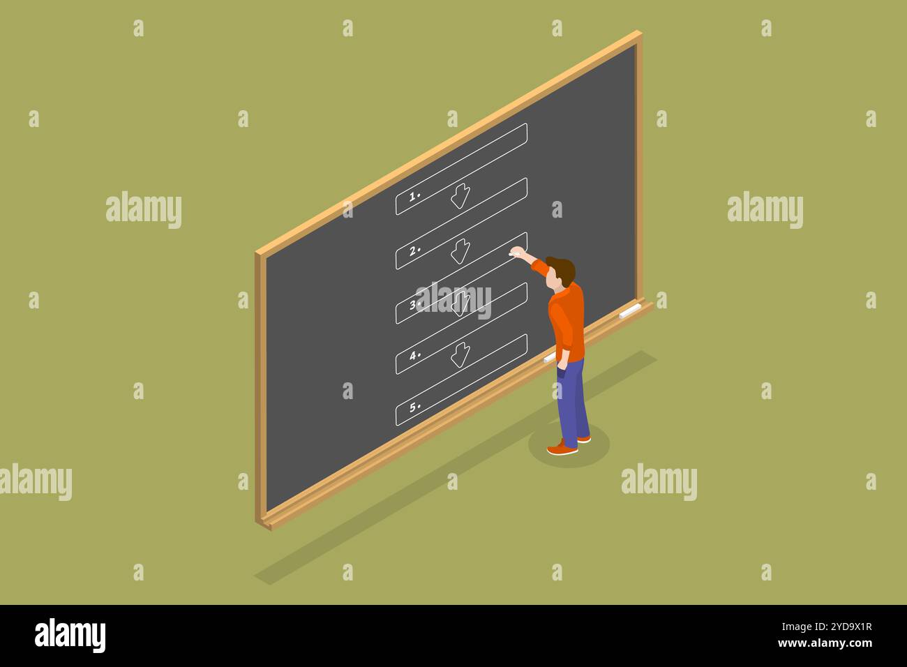 3D Isometric Flat Conceptual Illustration of Task Checklist, Project ...