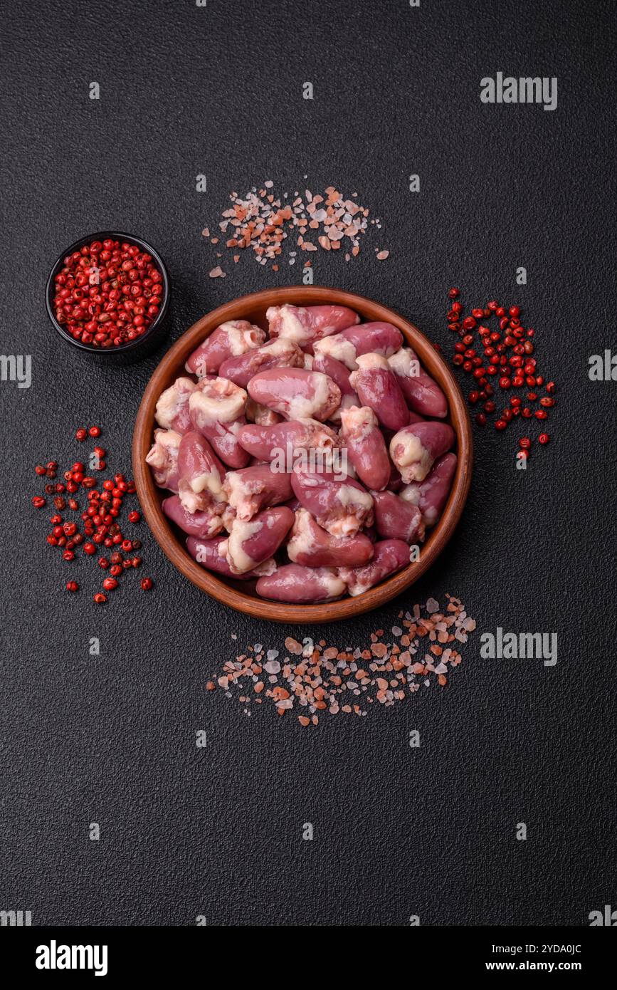 Chicken offal liver heart hi-res stock photography and images - Alamy