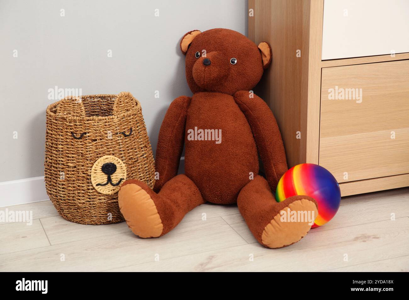 Teddy bear playing ball hi-res stock photography and images - Alamy