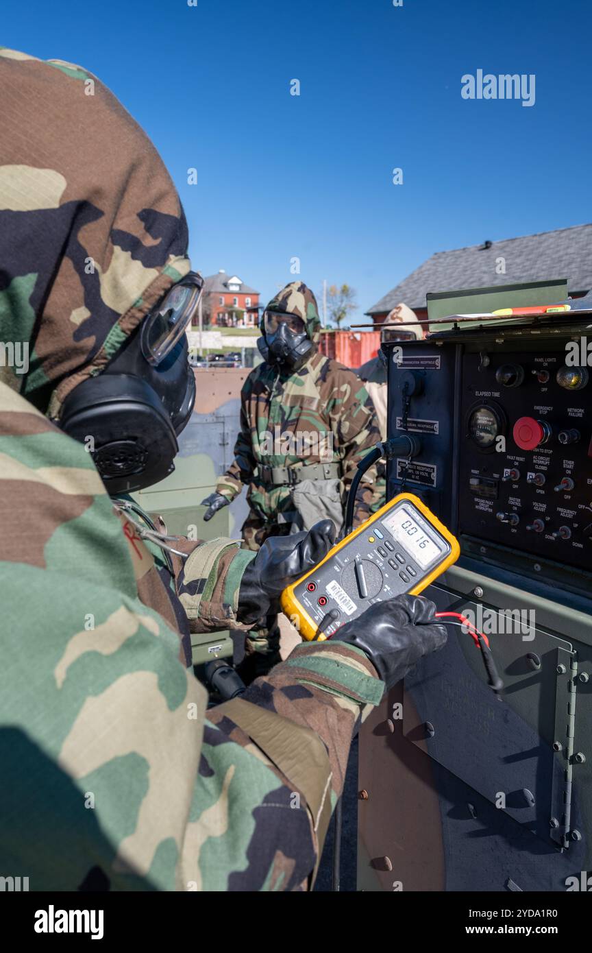 HVAC and power production Airmen with the 131st Bomb Wing perform their ...