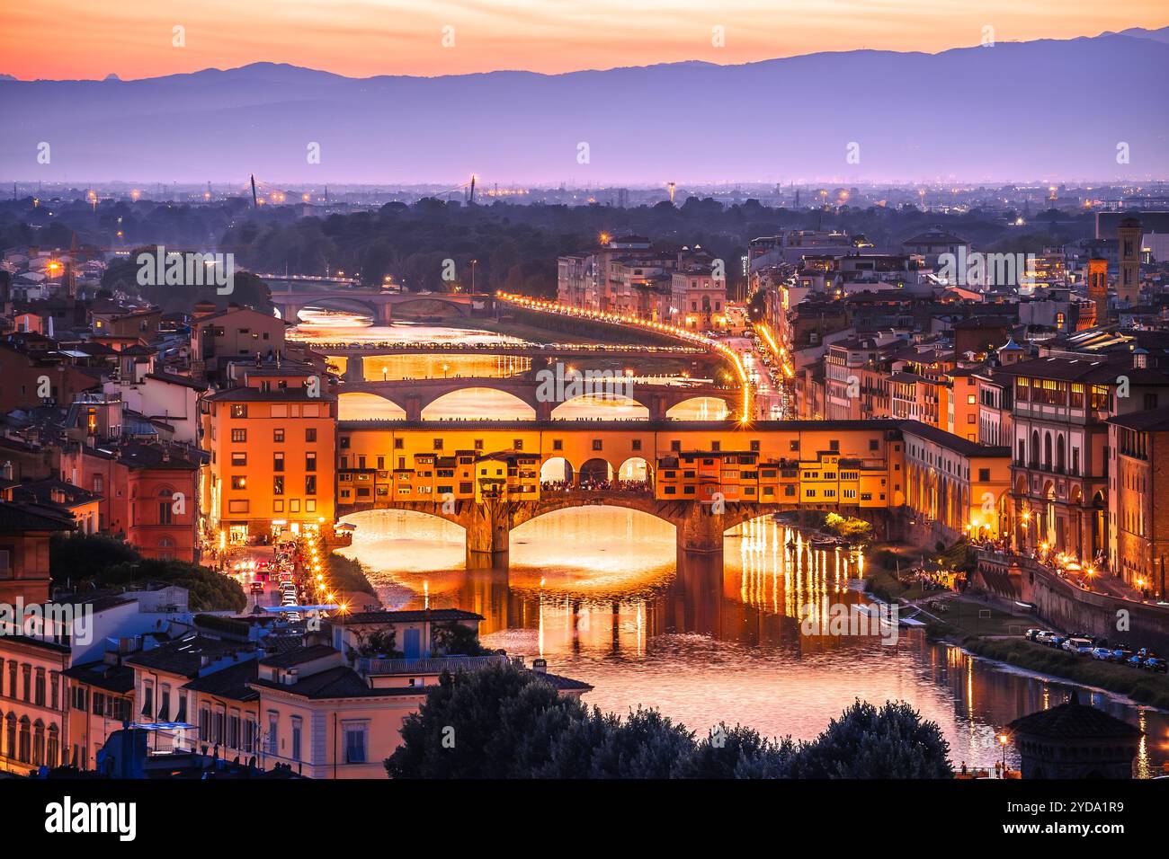 River arno sunset florence hi-res stock photography and images - Alamy