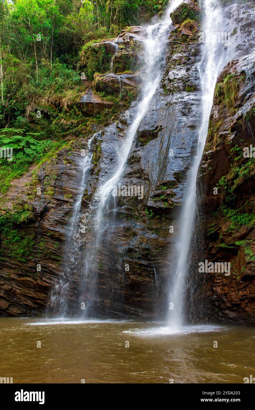Waterfall inside the dense vegetation of rainforest Stock Photo - Alamy