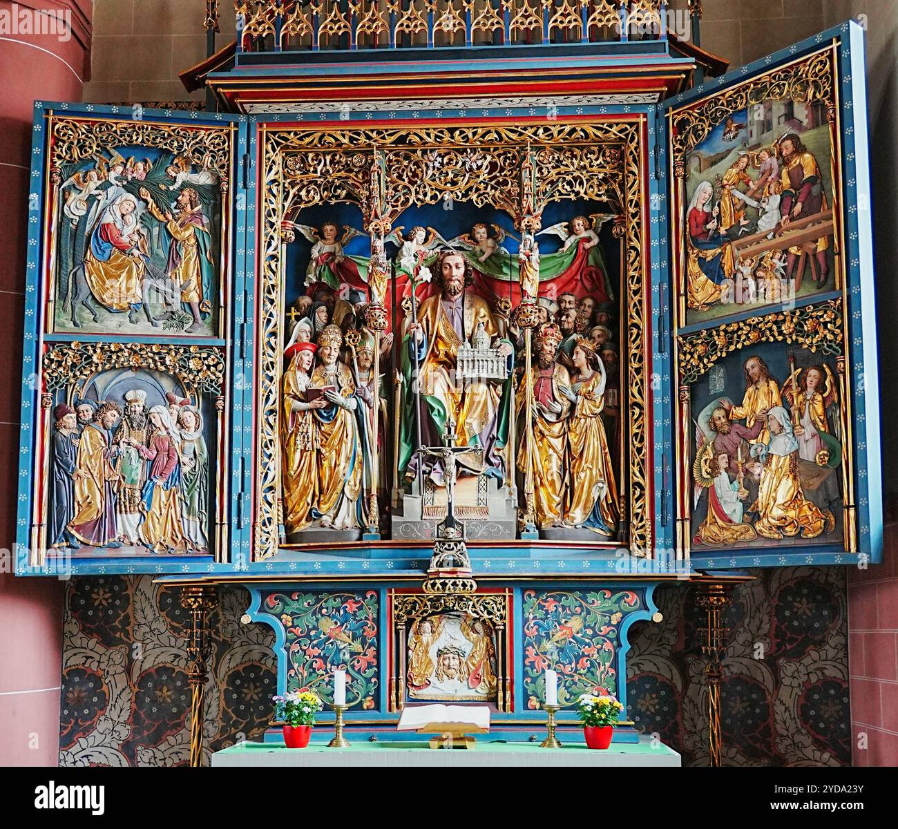 St. Joseph's altar; St. James' Cathedral in Neustadt am Titisee Stock ...