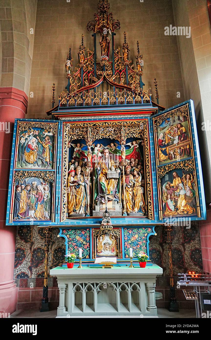 St. Joseph's altar; St. James' Cathedral in Neustadt am Titisee Stock ...