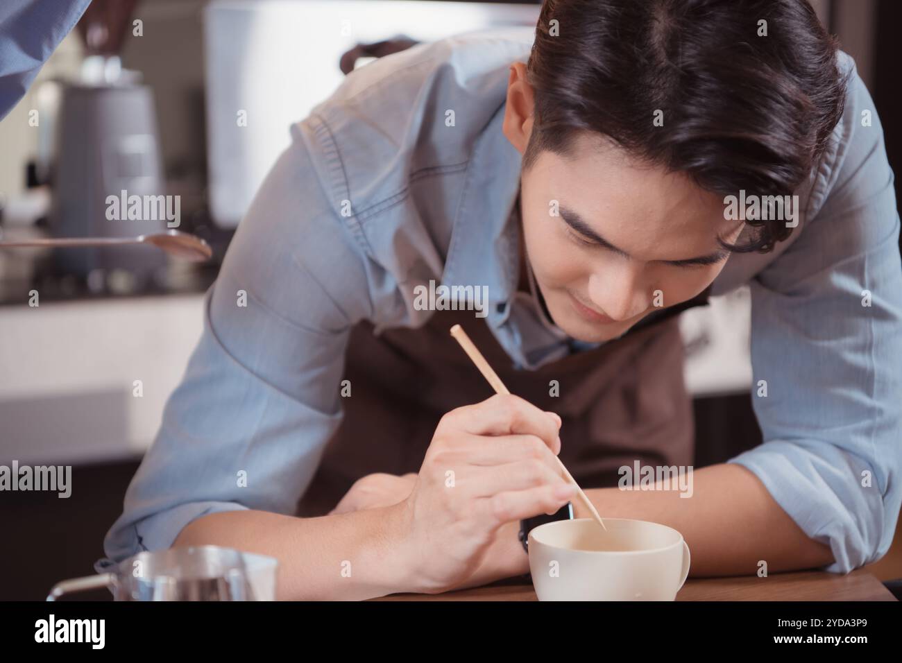 Before competing in the championship level coffee brewing competition ...