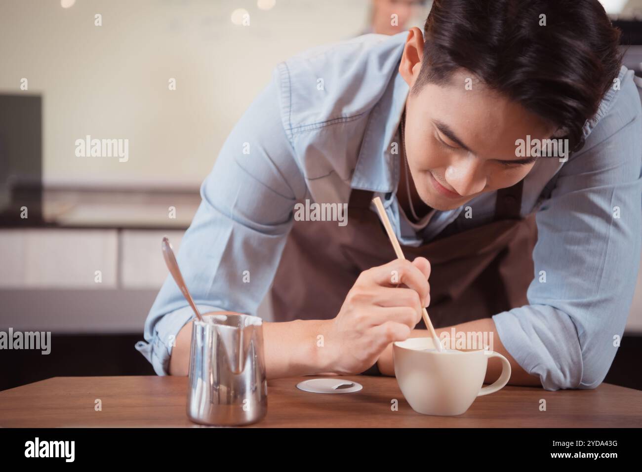 Before competing in the championship level coffee brewing competition ...