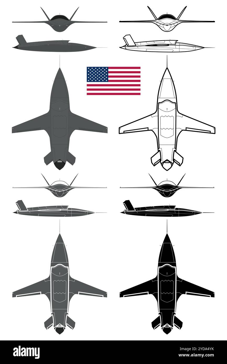 Military drone marine UAV vector illustration USA Stock Vector Image ...