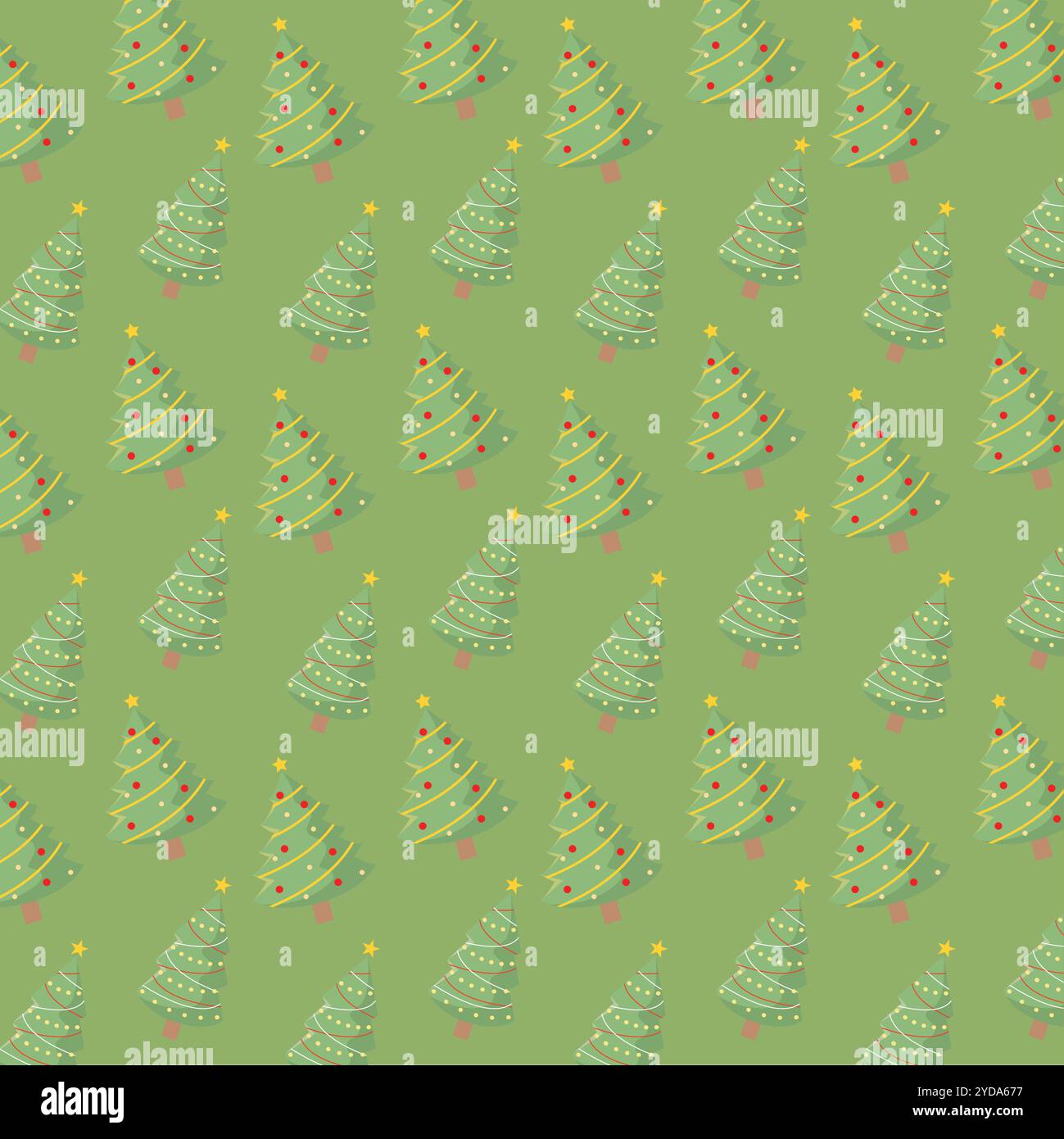 Pattern of decorated Christmas trees, Vector Stock Vector Image & Art ...
