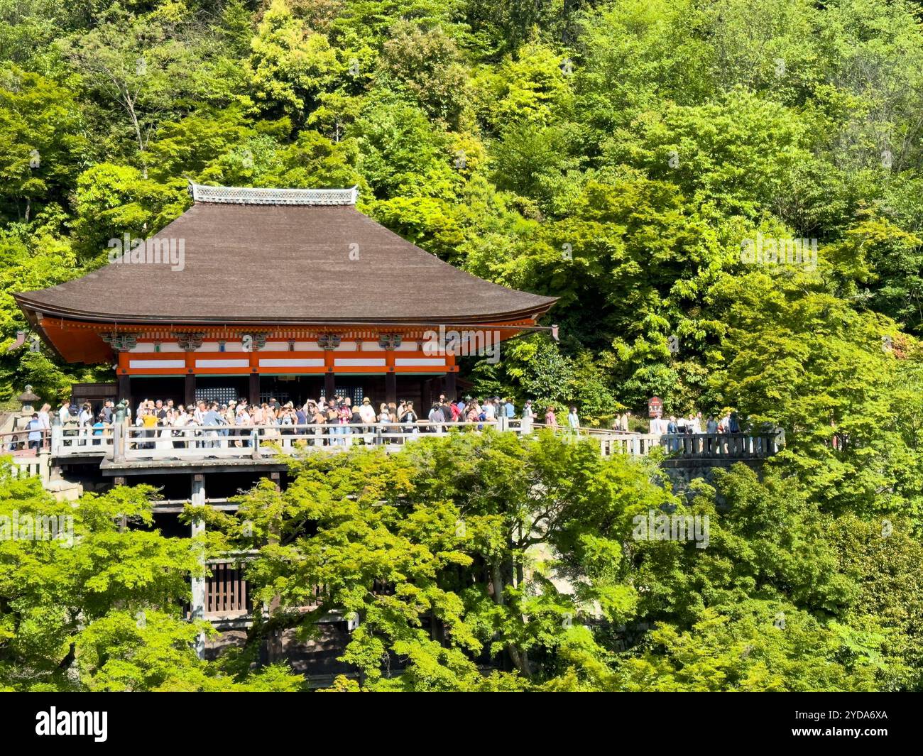 The stunning Kiyomizudera Temple overlooking lush greenery is ...