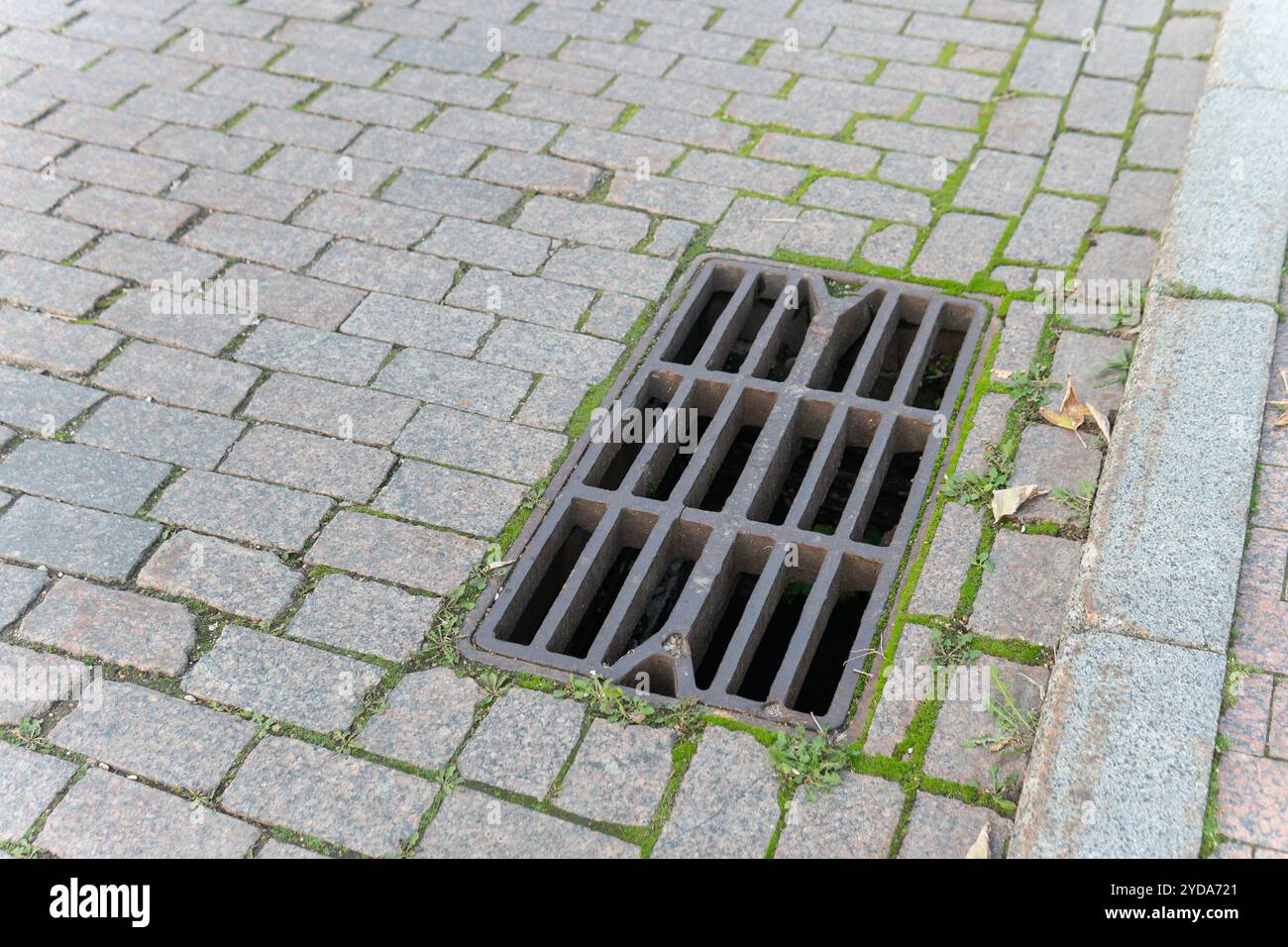 street road grate drainage rain sewerage manhole storm flood water ...