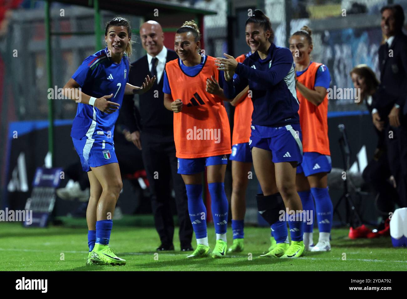Rome, Italy 25.10.2024: Sofia Cantore of Italy score the goal and ...