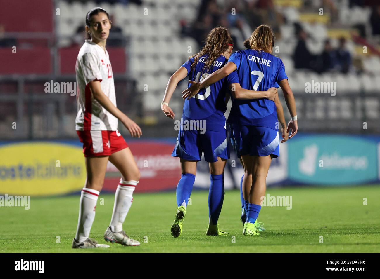 Rome, Italy 25.10.2024: Benedetta Glionna of Italy, Sofia Cantore of ...