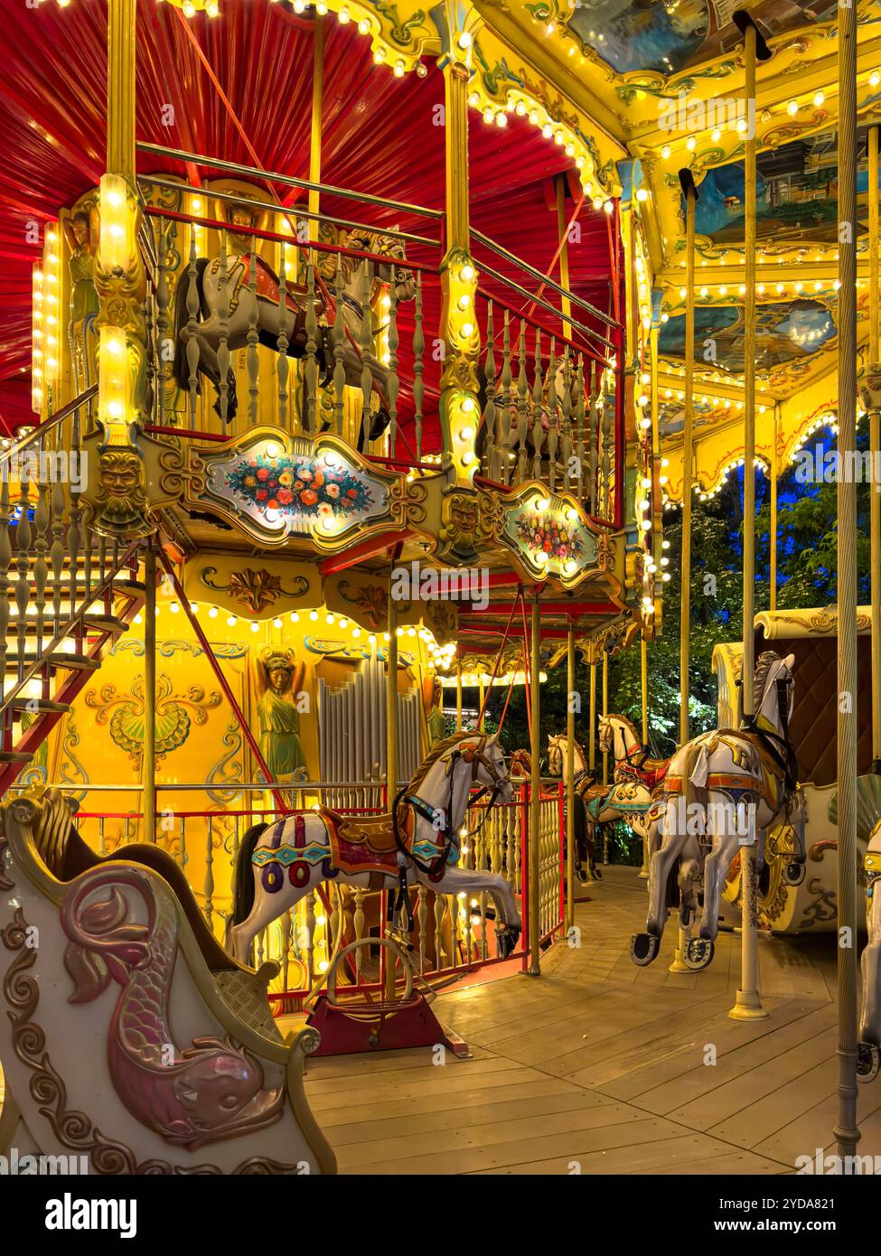 Children fairground carousel horses hi-res stock photography and images ...