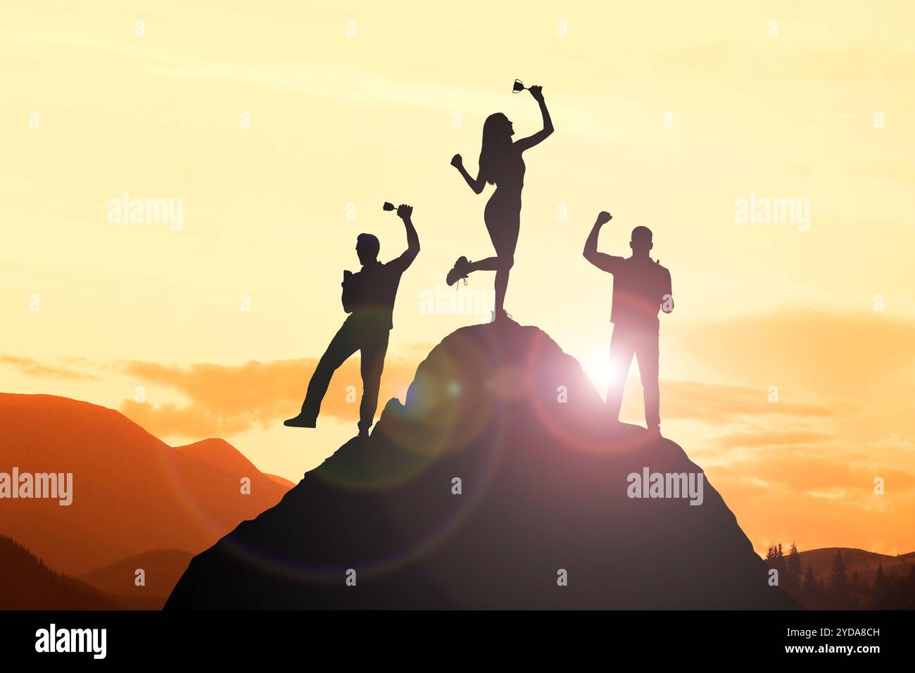 Golden winner trophy cups hi-res stock photography and images - Alamy