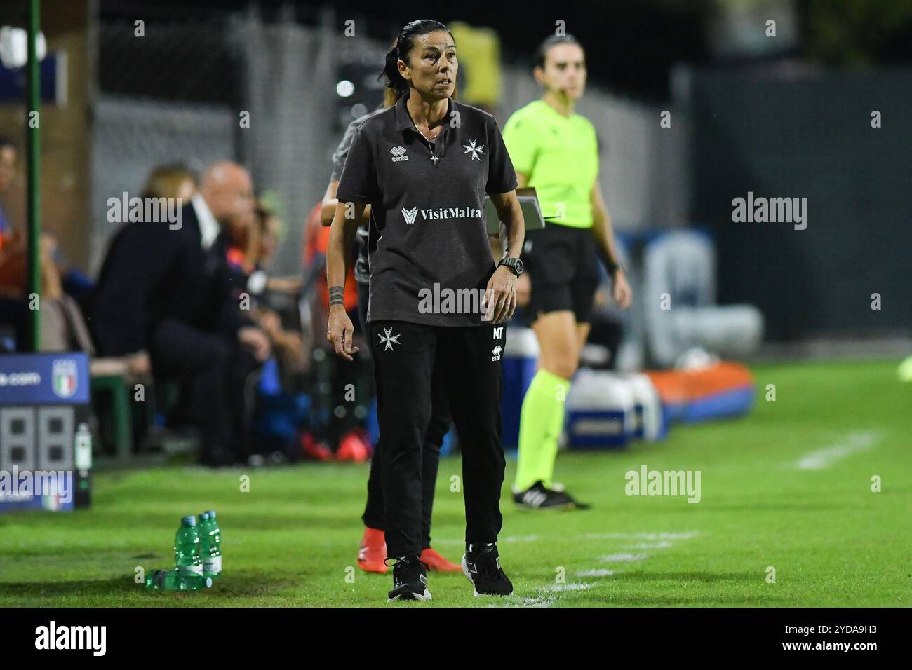 Malta head coach Manuela Tesse, reacts during football woman friendly ...