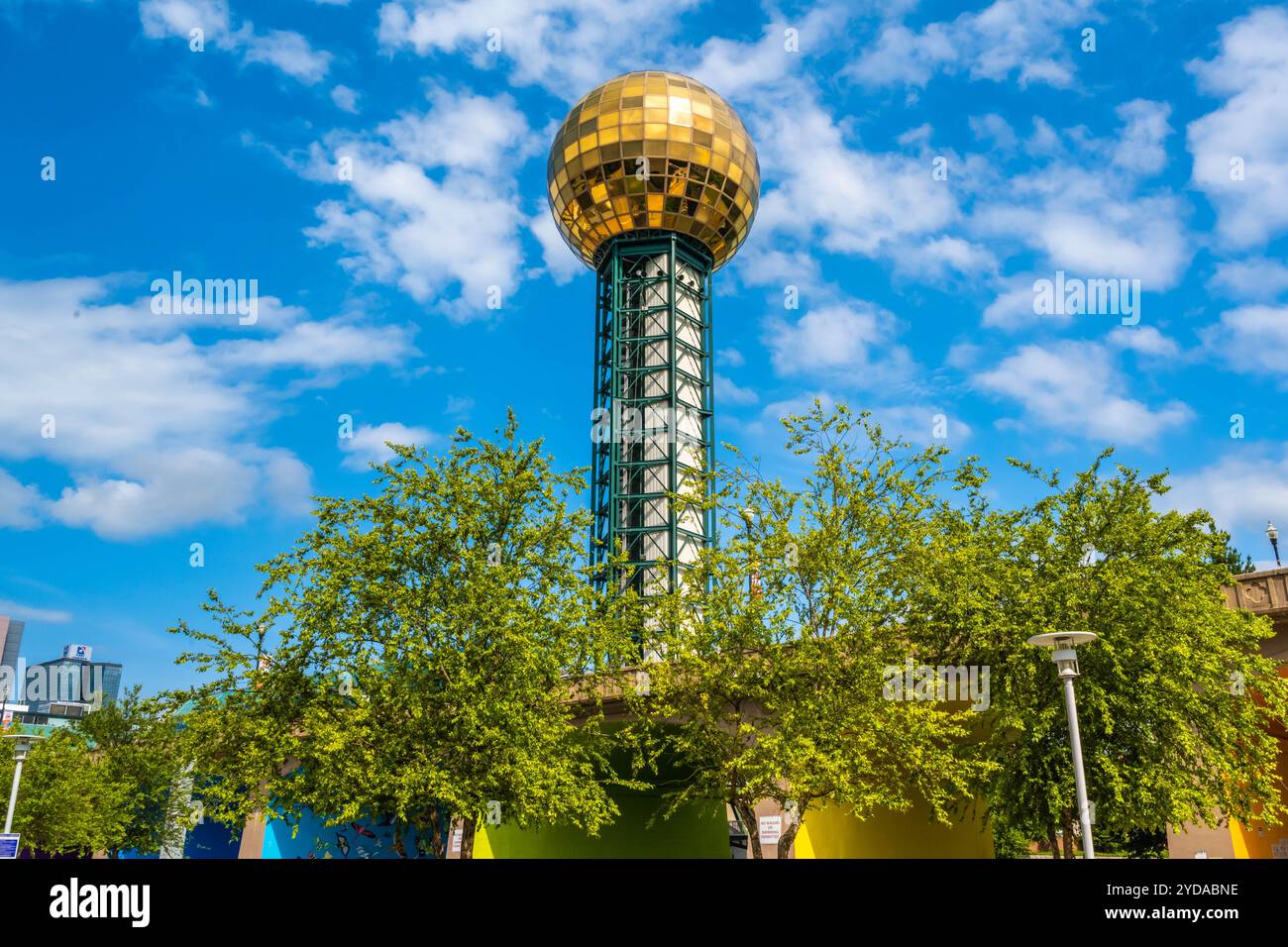 A high hexagonal steel truss structure in Knoxville, Tennessee Stock ...