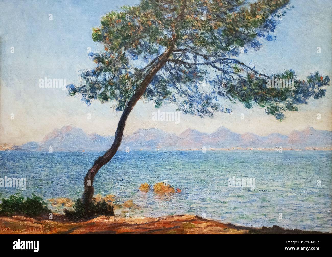 Claude Monet painting, Antibes; 1888. French Impressionist landscape ...