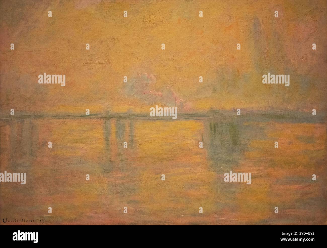 Claude Monet painting, Charing Cross Bridge. 1902. Impressionist ...