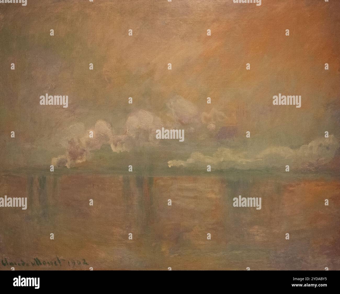 Claude Monet painting; Charing Cross Bridge, Smoke in the Fog ...