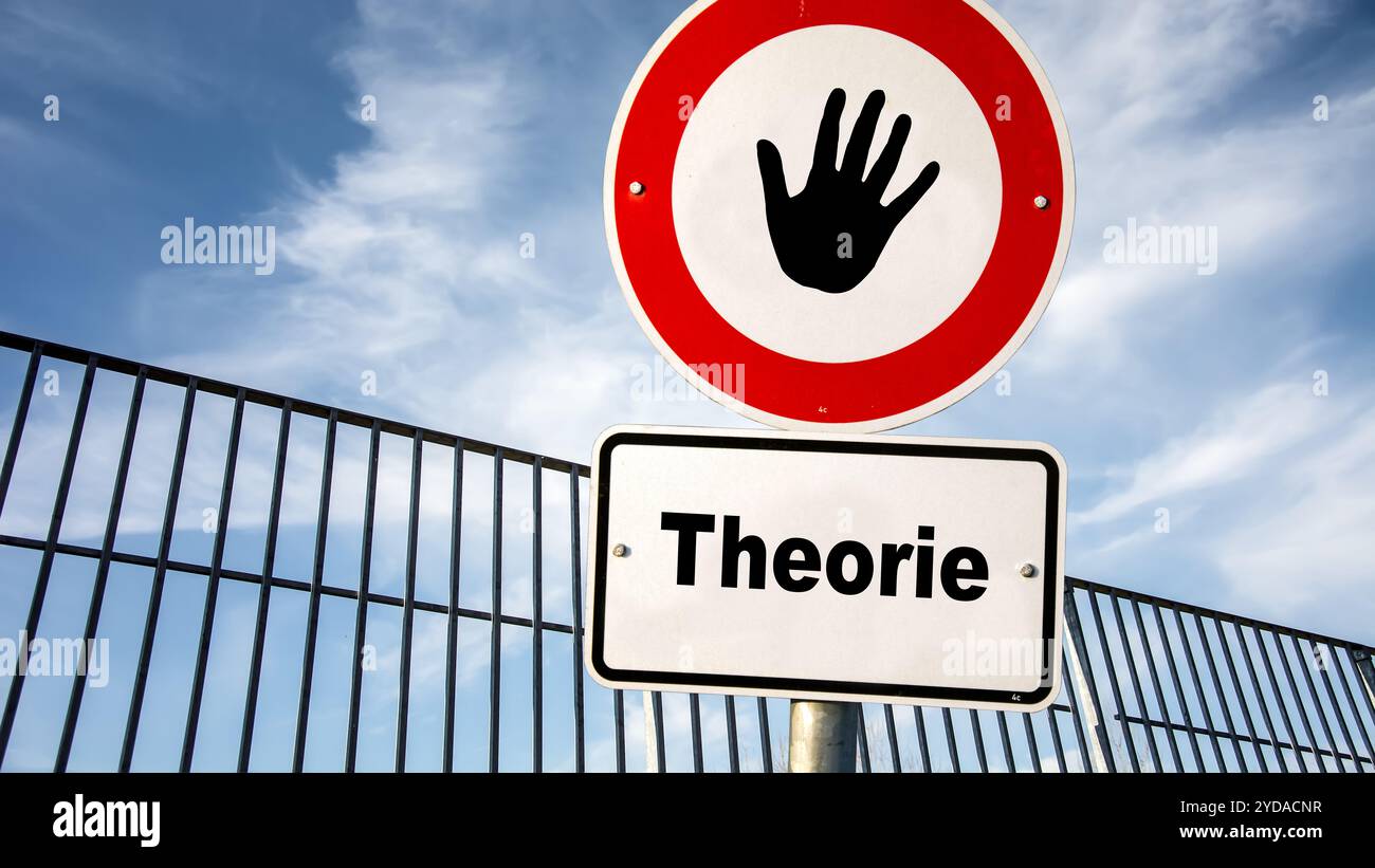 An image with a signpost pointing in two different directions in German ...