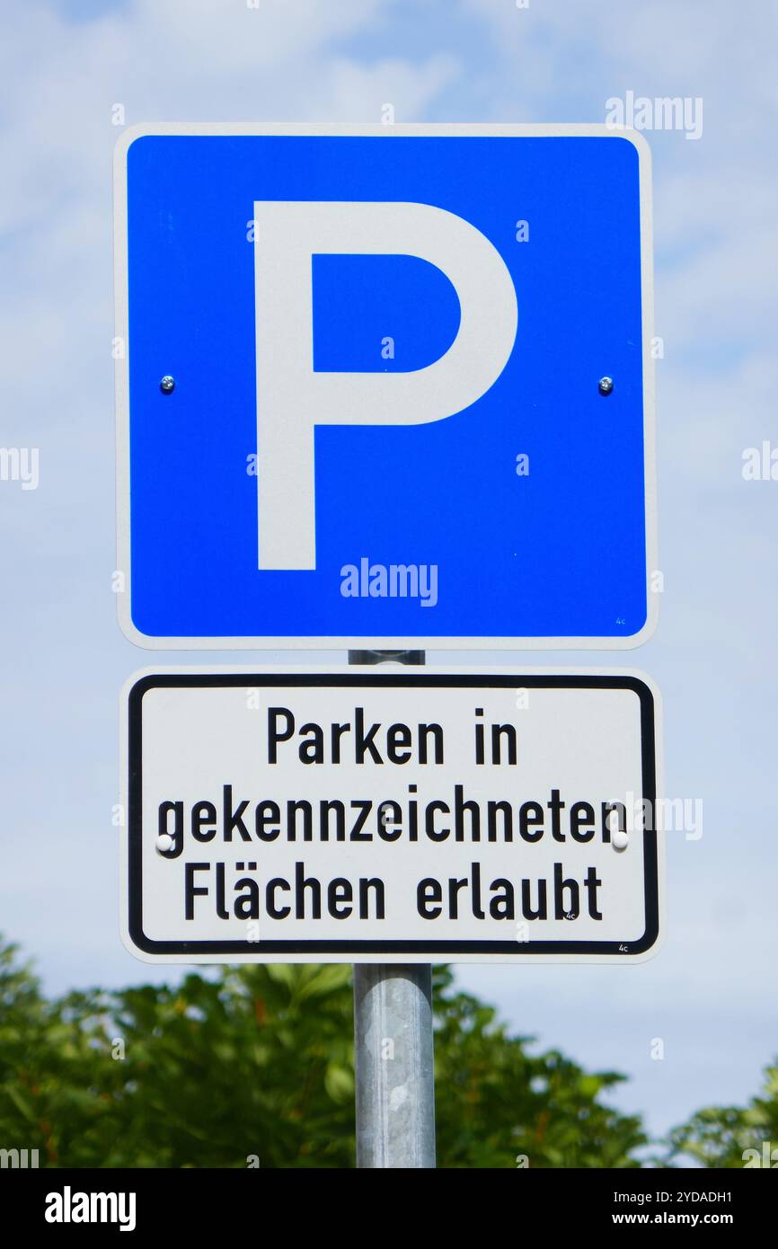 Parking in marked areas permitted hi-res stock photography and images - Alamy
