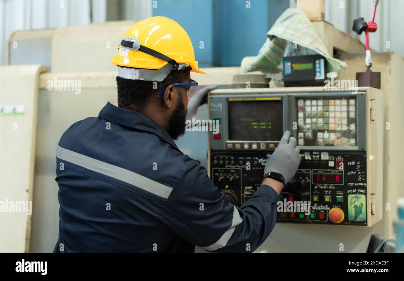 The chief mechanic works in a mechanical factory. Check the control ...
