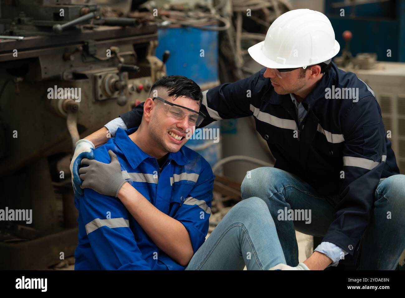 Working in a large industrial facility with heavy materials and ...