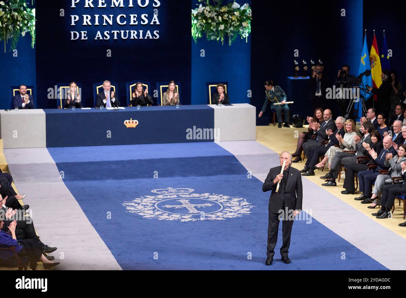 Oviedo, Spain. 25th Oct, 2024. King Felipe VI of Spain, Queen Letizia ...