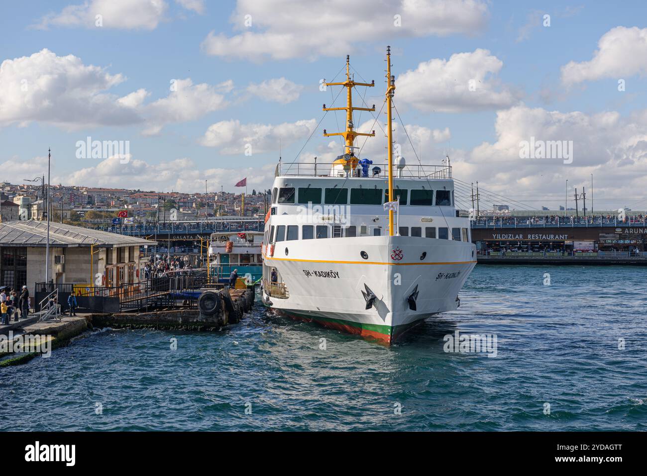 ISTANBUL-TURKEY, OCTOBER 3, 2024: Ferry from the pier to dock in ...