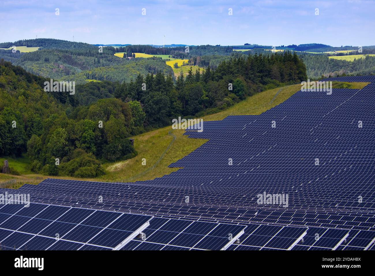 Open-space photovoltaic system in the Suedeifel Nature Park, Rhineland ...