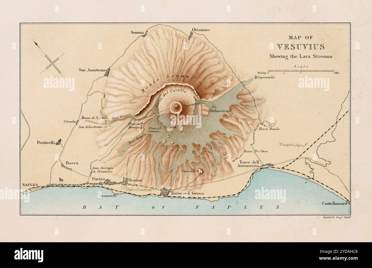 Mount vesuvius eruption map hi-res stock photography and images - Alamy