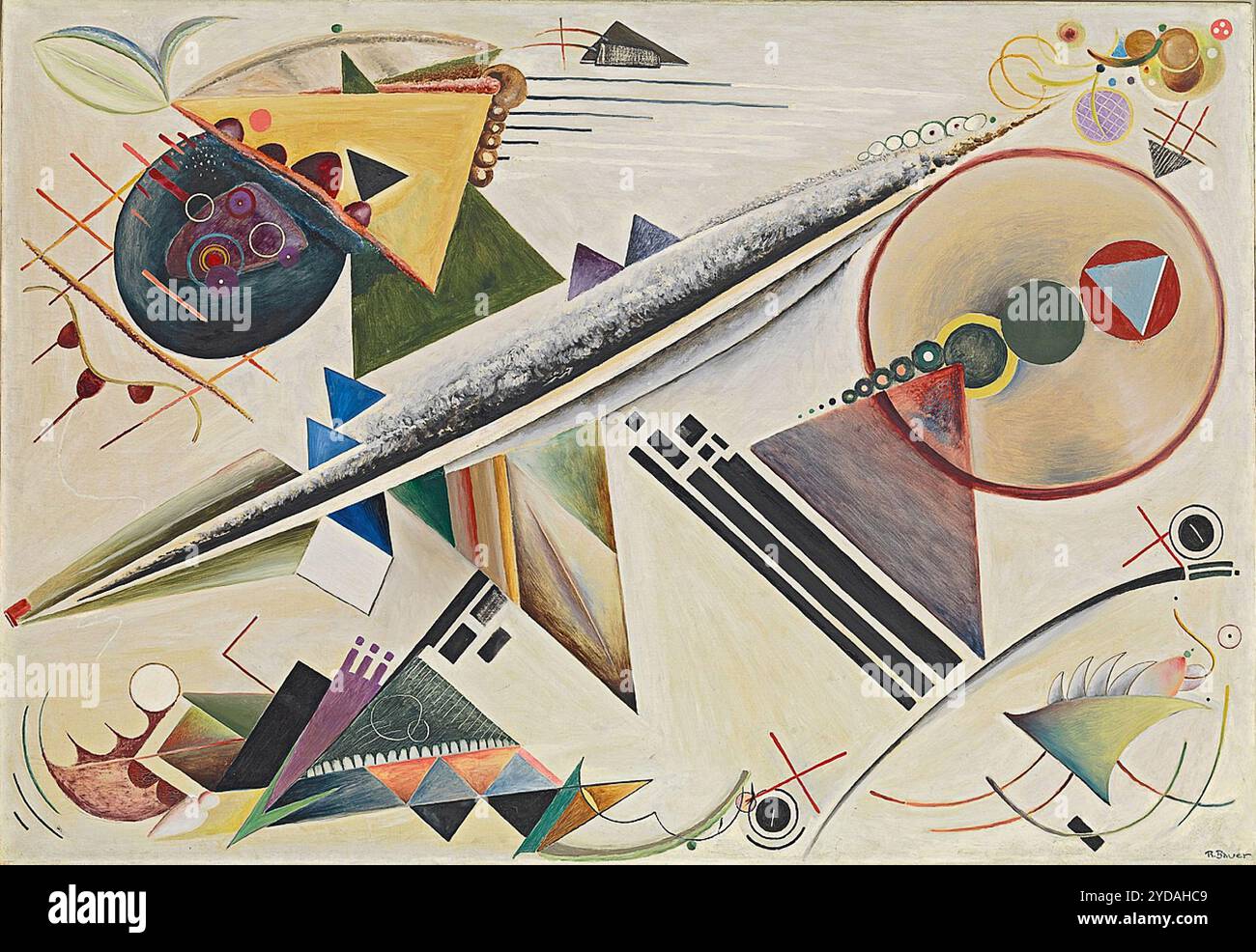 White Fugue (Weisse Fuge)/ oil painting by German painter Rudolf Bauer ...