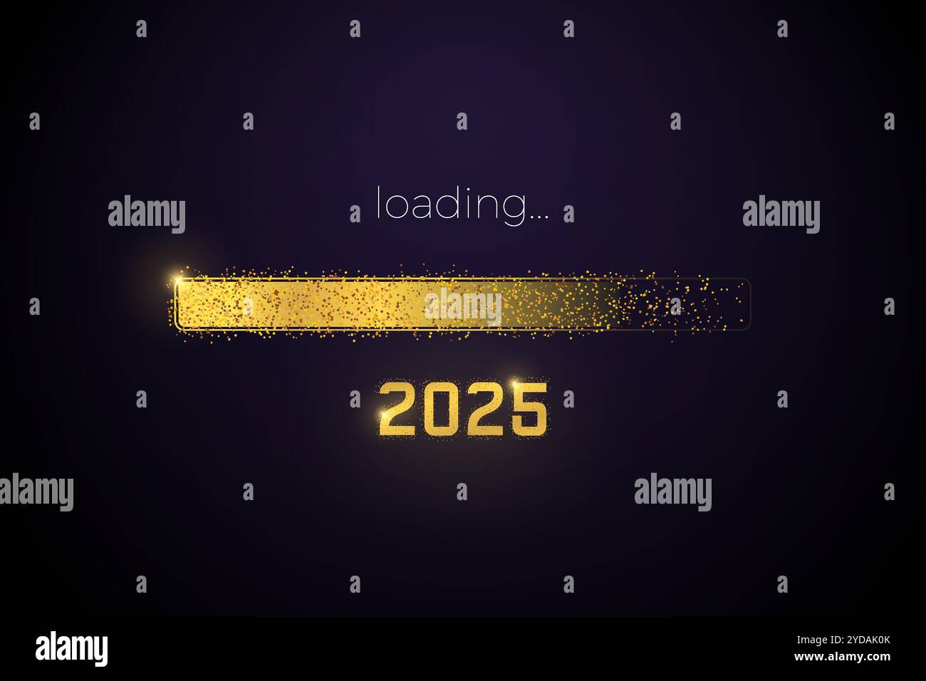 2025 loading progress bar reaching the end of 2024. Happy New Year ...