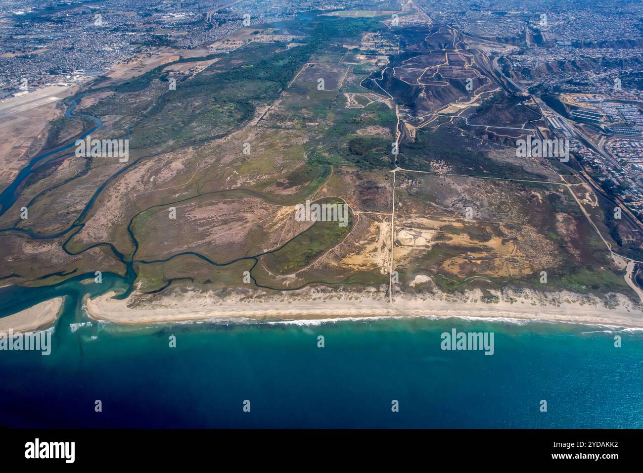 San Diego, USA. 21st Oct, 2024. Aerial photography of the Tijuana ...