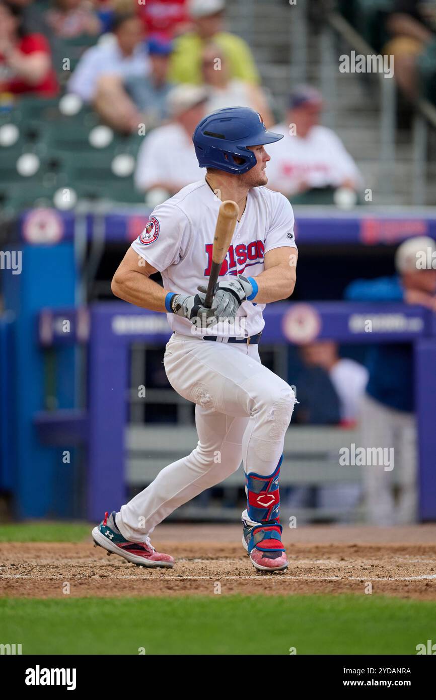 Buffalo Bisons Will Robertson (21) at bat during an MiLB International ...