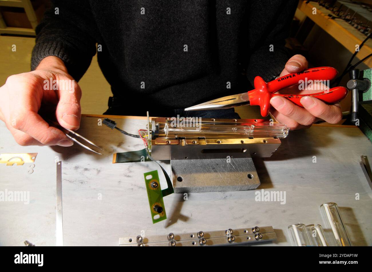 precision mechanic also used by watchmaker and goldsmith Stock Photo ...