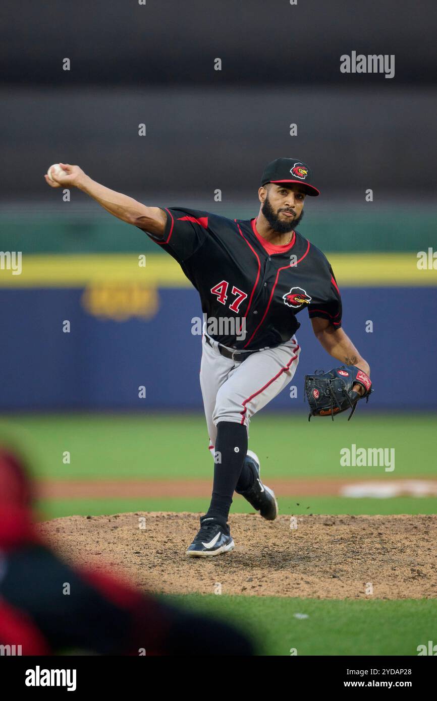 Rochester Red Wings pitcher Adonis Medina (47) during an MiLB ...
