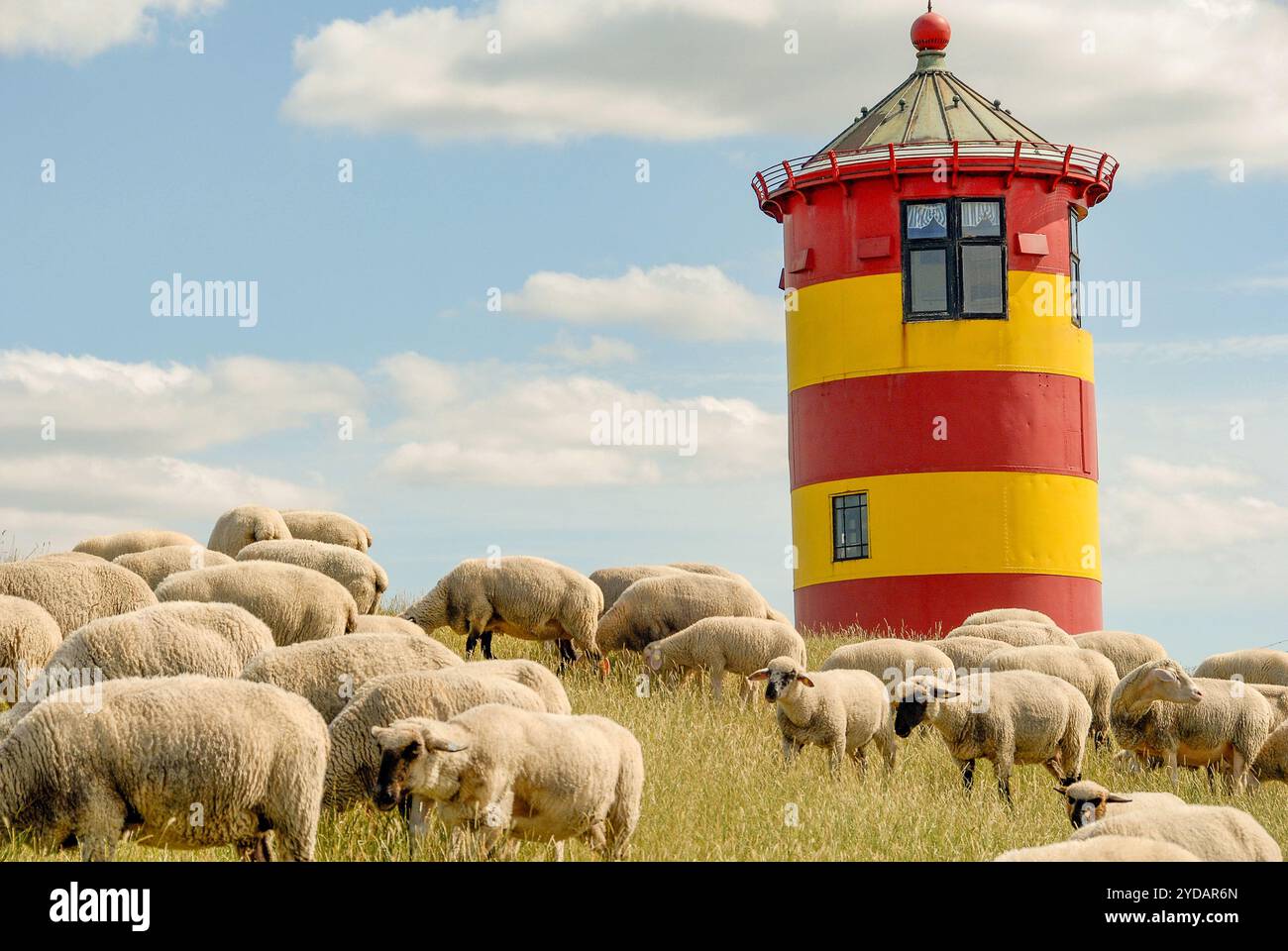 Pilsum lighthouse at the north sea Stock Photo - Alamy