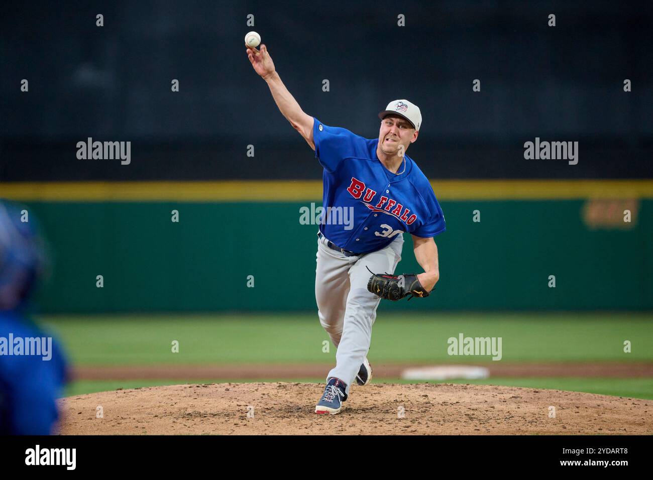 Buffalo Bisons pitcher Erik Swanson (36) during an MiLB International ...