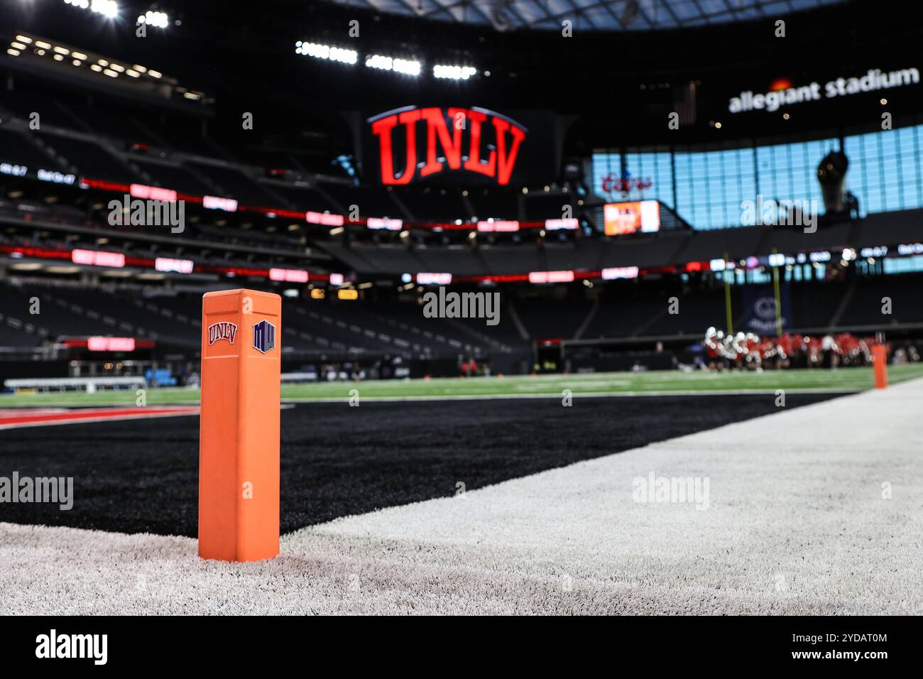 October 25, 2024: An end-zone pylon on display prior to the start of ...