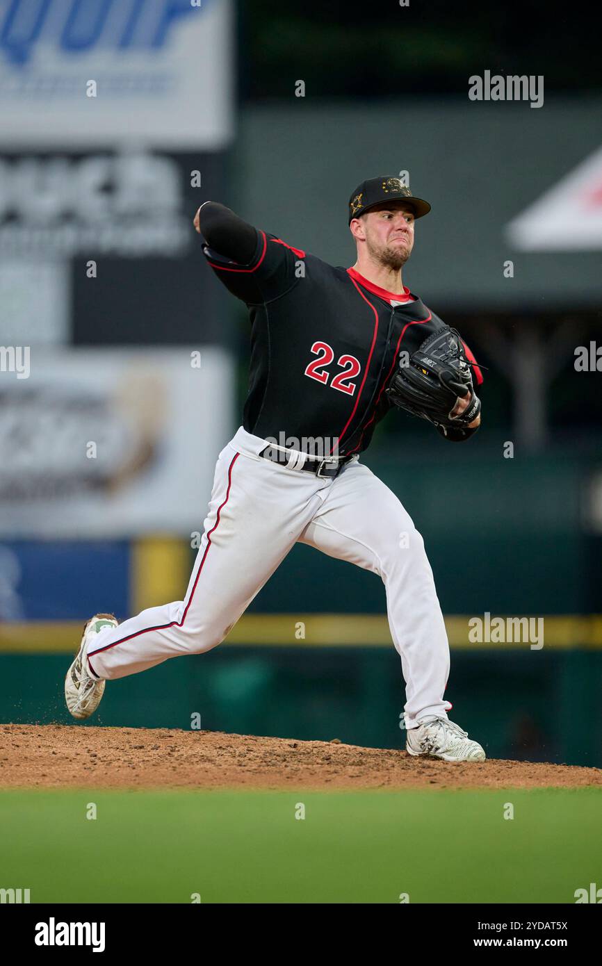 Rochester Red Wings pitcher Jackson Rutledge (22) during an MiLB ...