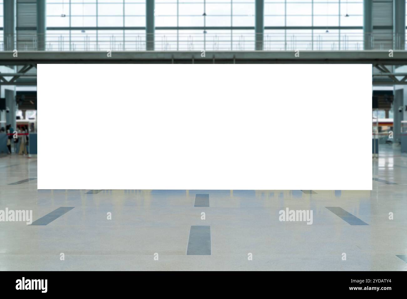 Big mock up of blank showcase billboard or advertising light box for ...