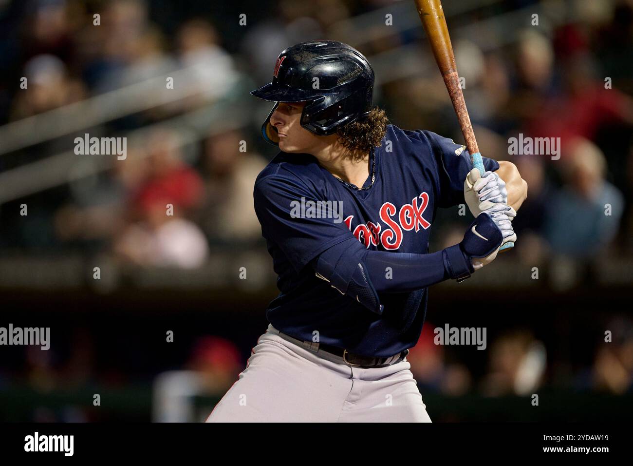 Worcester Red Sox Roman Anthony (19) at bat during an MiLB ...