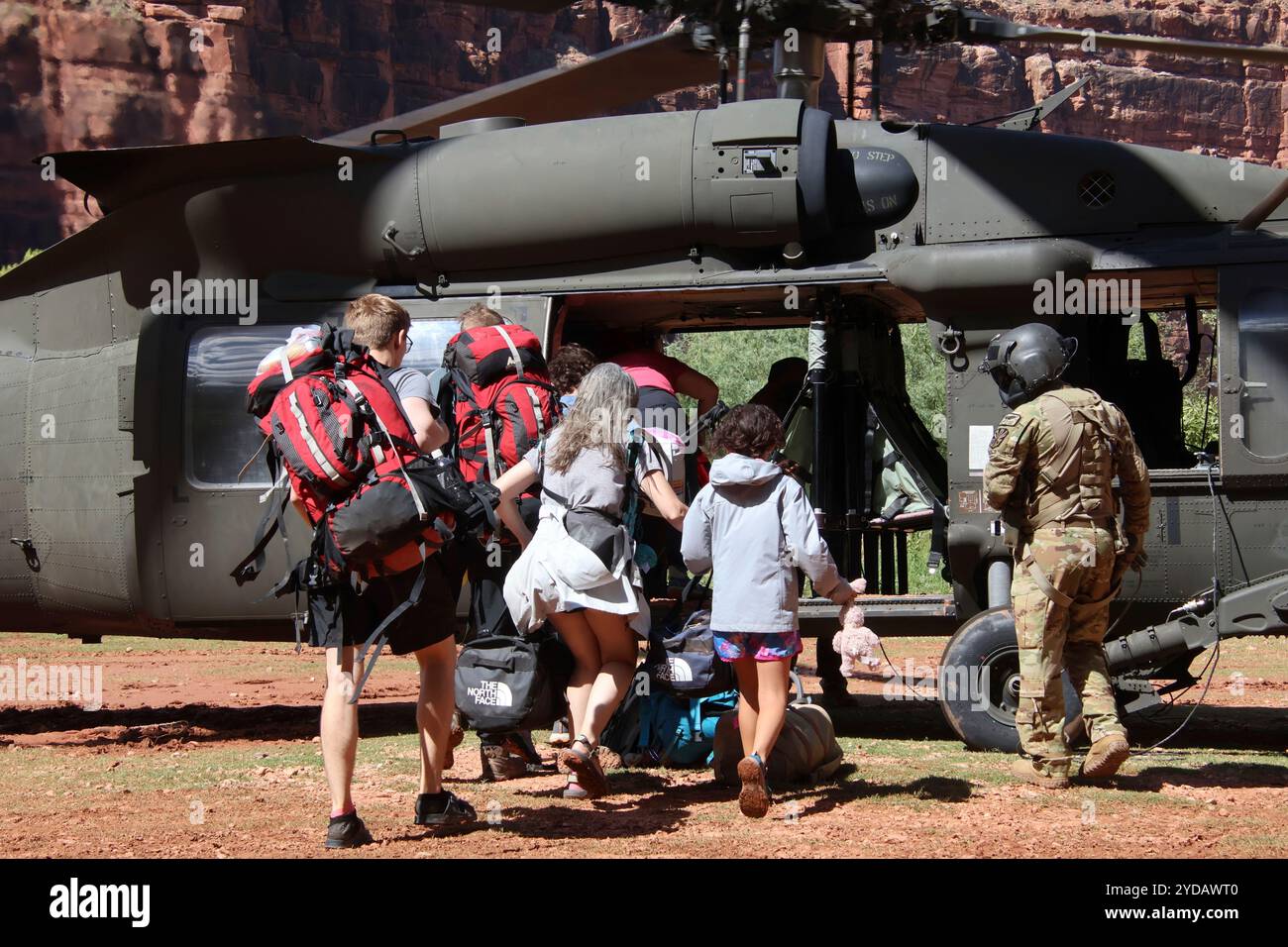 FILE - U.S. Army soldiers of the Arizona National Guard guide tourists ...