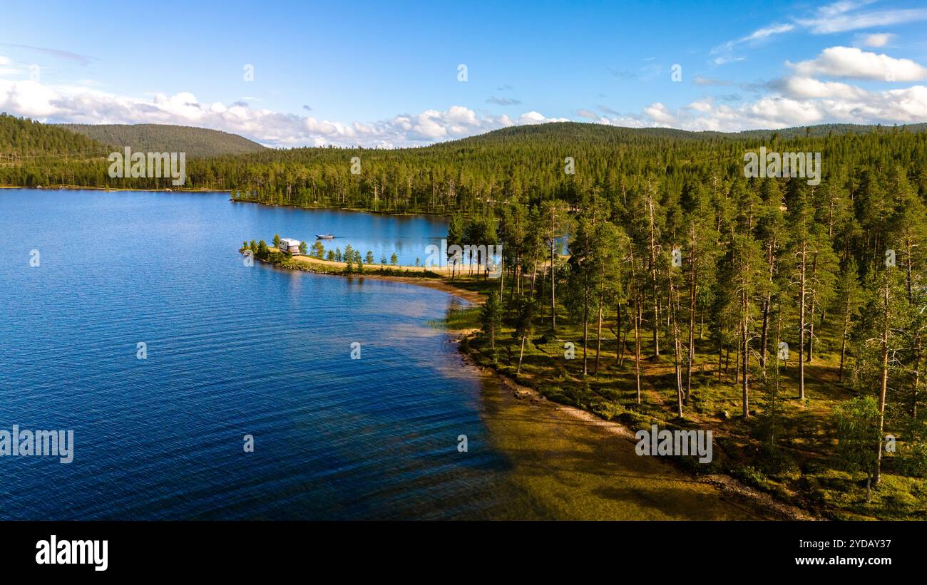 A Serene Finnish Lapland Lake Stock Photo - Alamy