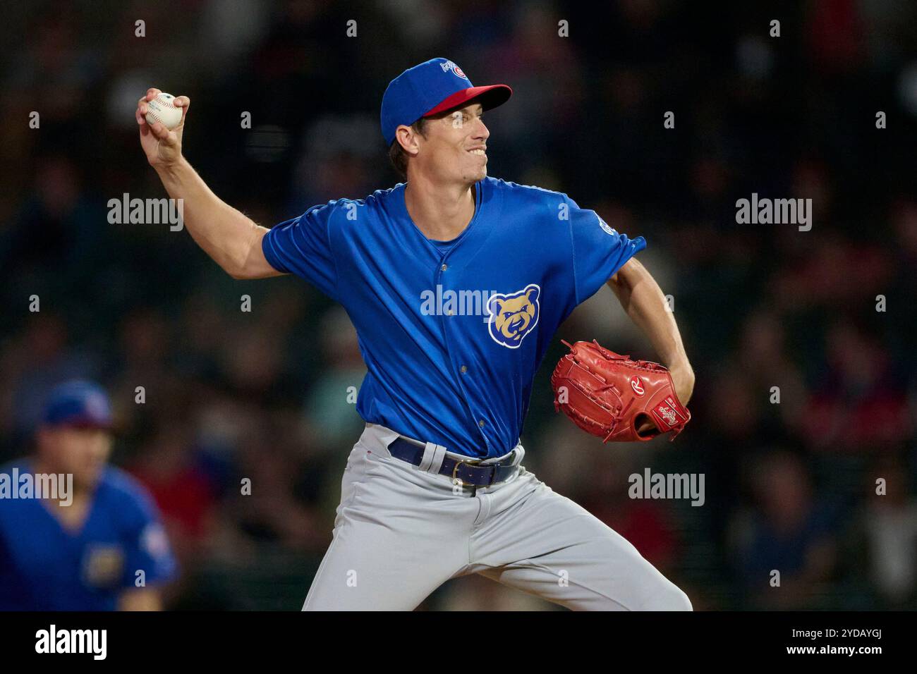 Iowa Cubs pitcher Jimmy Herget (21) during an MiLB International League ...