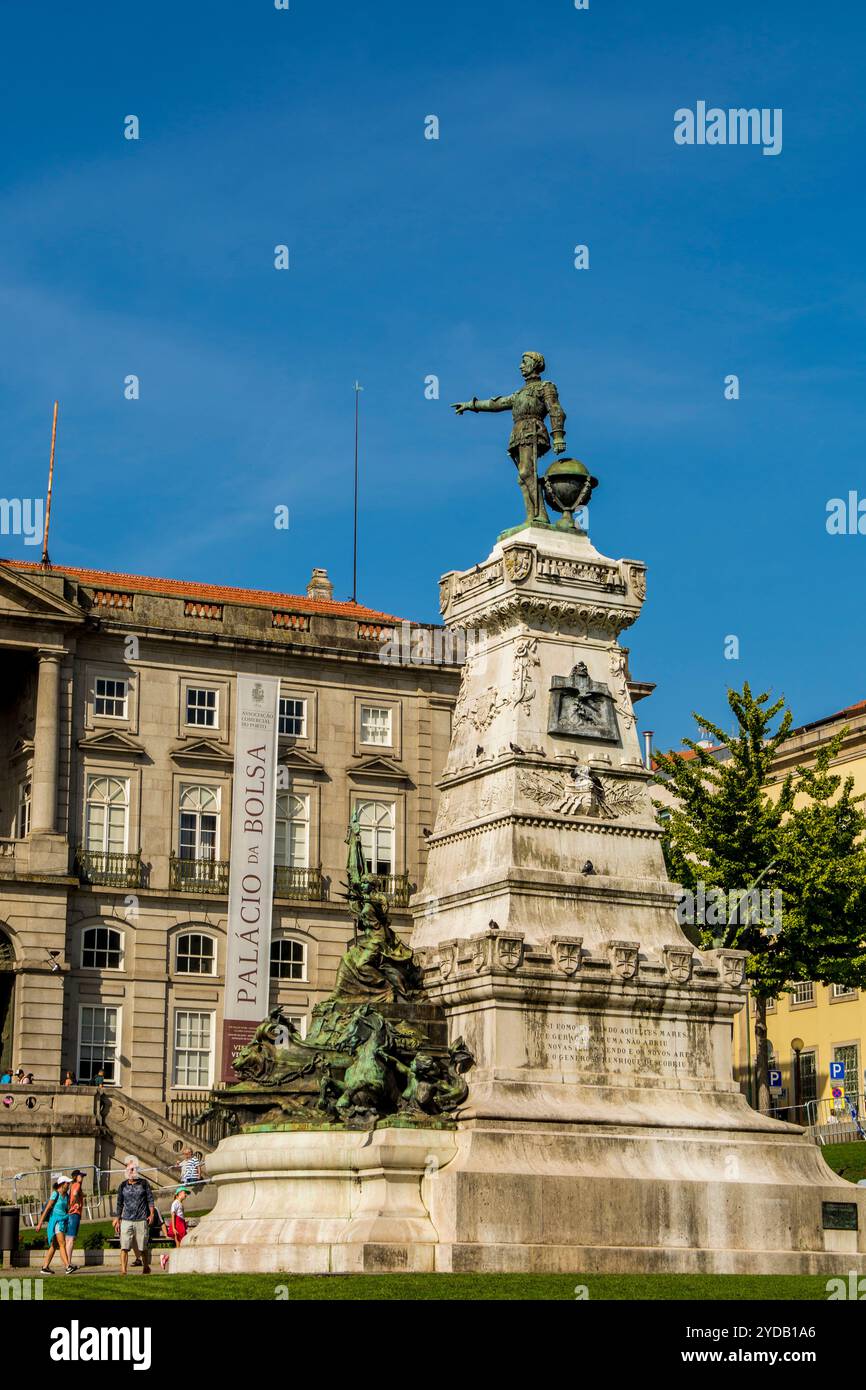 Statue of Prince Henry the Navigator, Porto, Portugal Stock Photo - Alamy