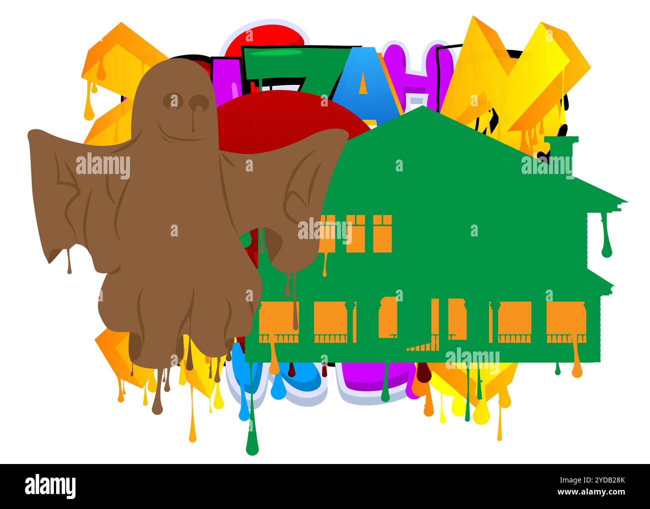 Graffiti vandalism in abandoned Stock Vector Images - Alamy